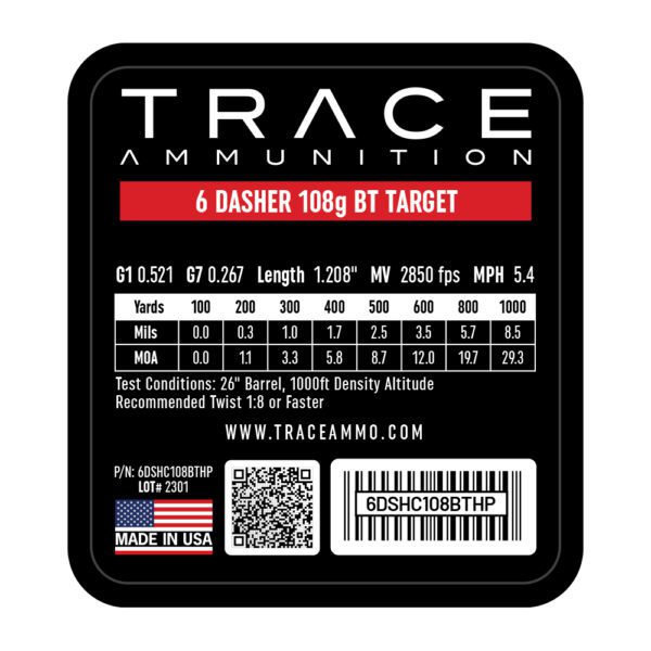 6 Dasher – Trace Ammunition